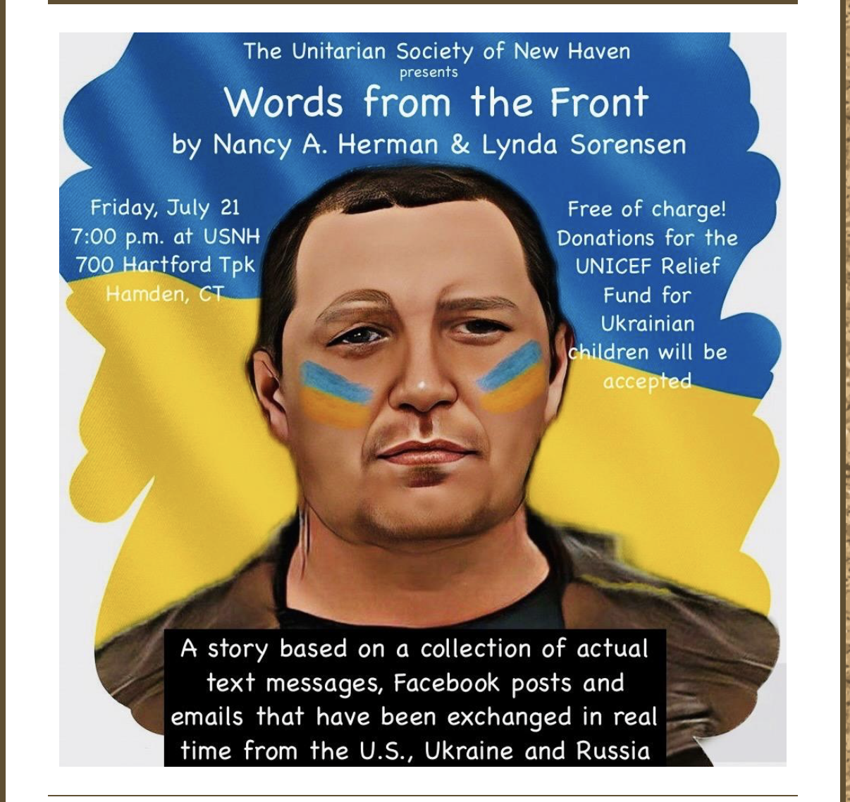 SAVE THE DATE: July 21 at USNH - "Words From the Front" - Shoreline ...